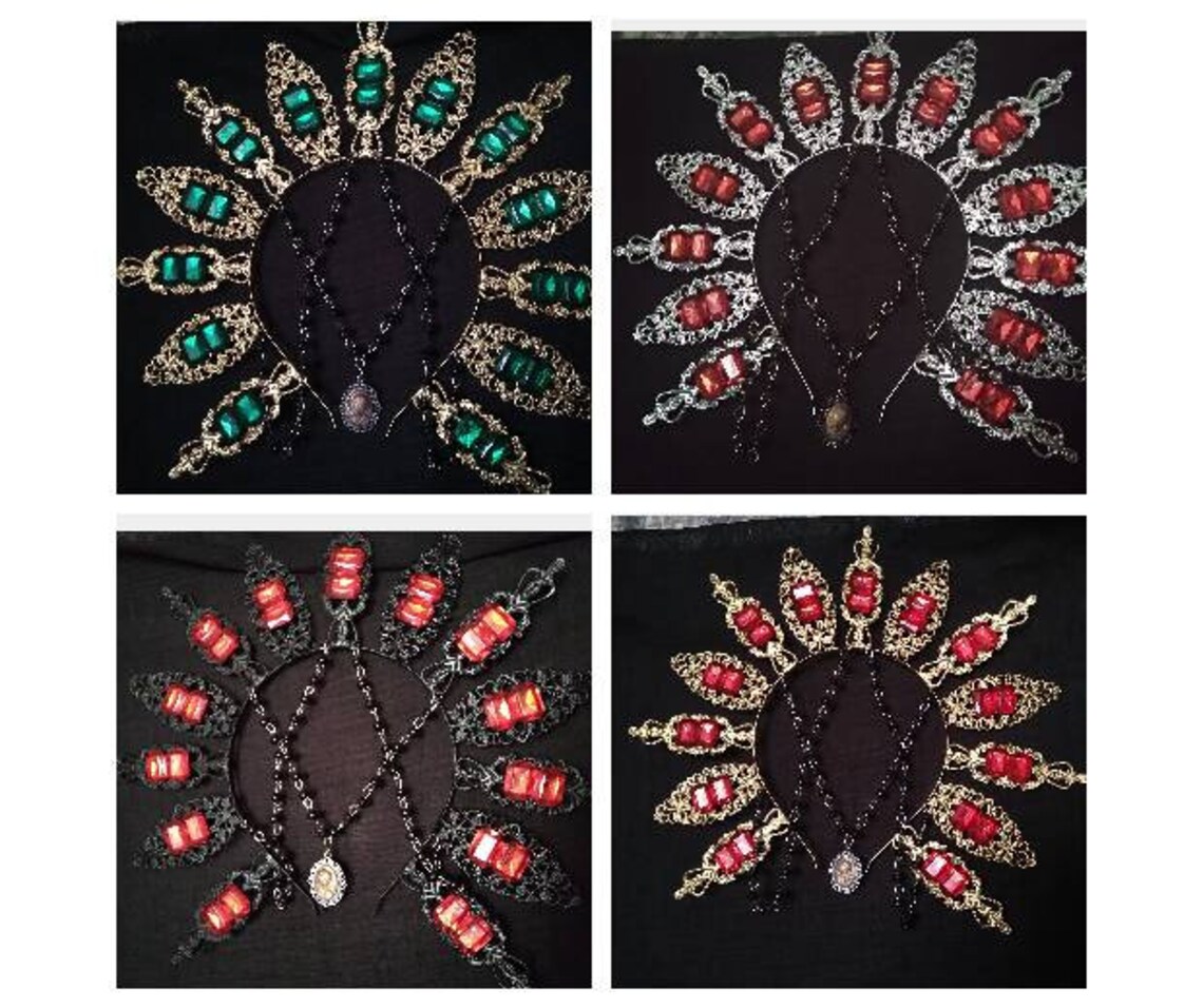 Ready to Ship Vampire Headband Black Crown Gothic Headdress - Etsy