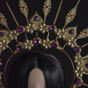 Halo Vampire Heartbreake Crown, Gothic Crown, Halloween Halo Headpiece ...