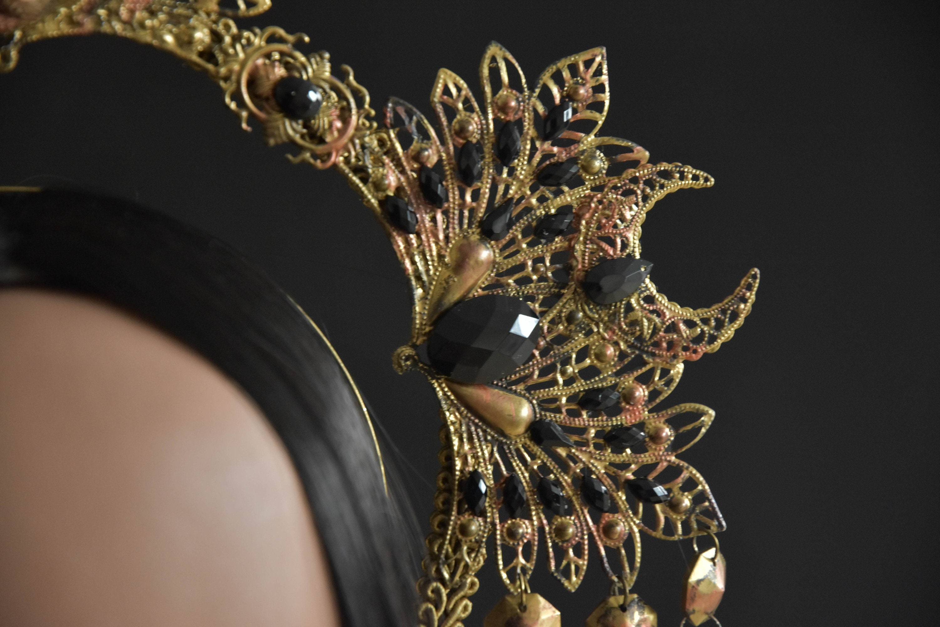 Gothic Halo Headpiece Gothic Witch Crown Halloween | Etsy