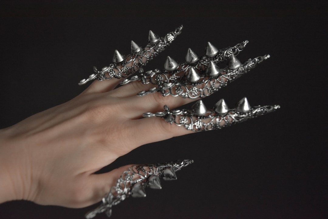 Spikes Claw Rings Set of 5, Gothic Finger Claws, Long Claw Rings - Etsy