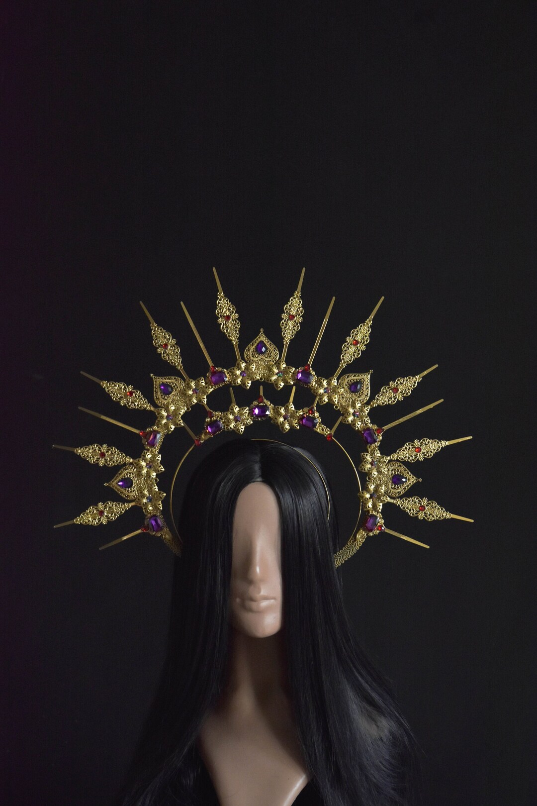 Halo Vampire Heartbreake Crown, Gothic Crown, Halloween Halo Headpiece ...