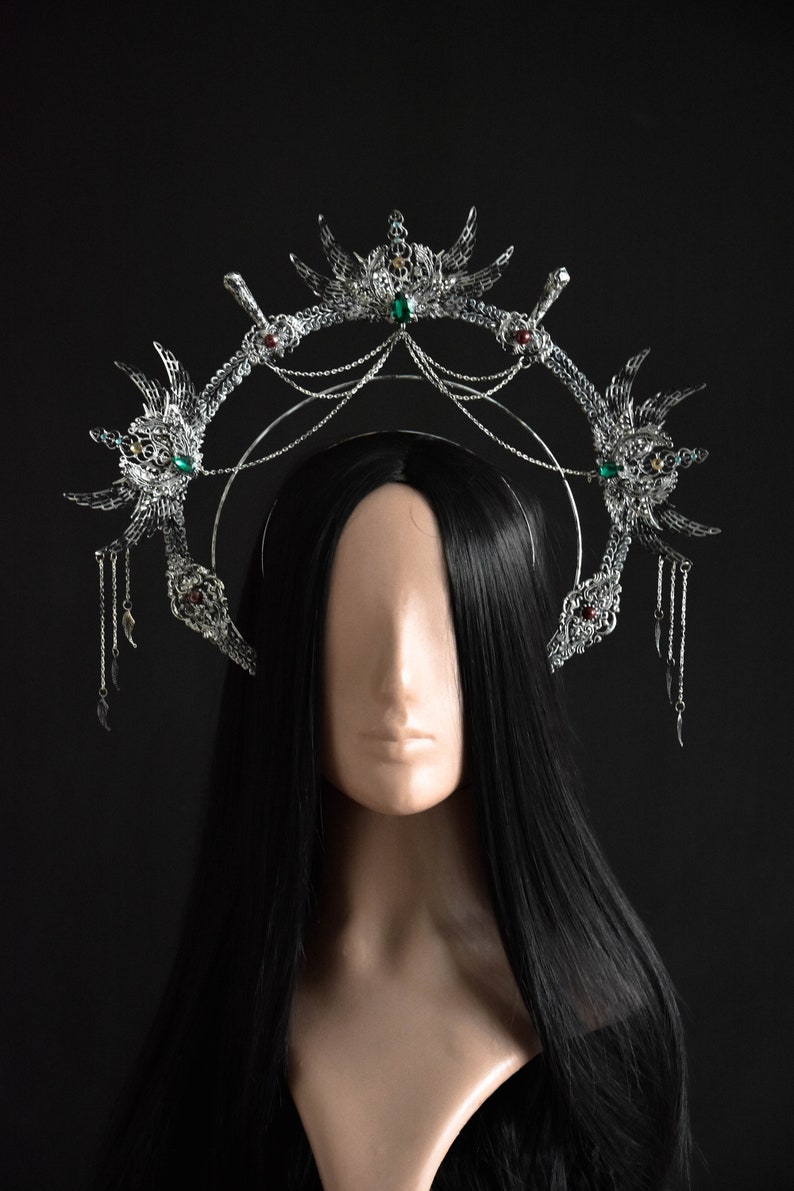 Wings Crown Vampire Crown Witch Pagan Headpiece - Etsy