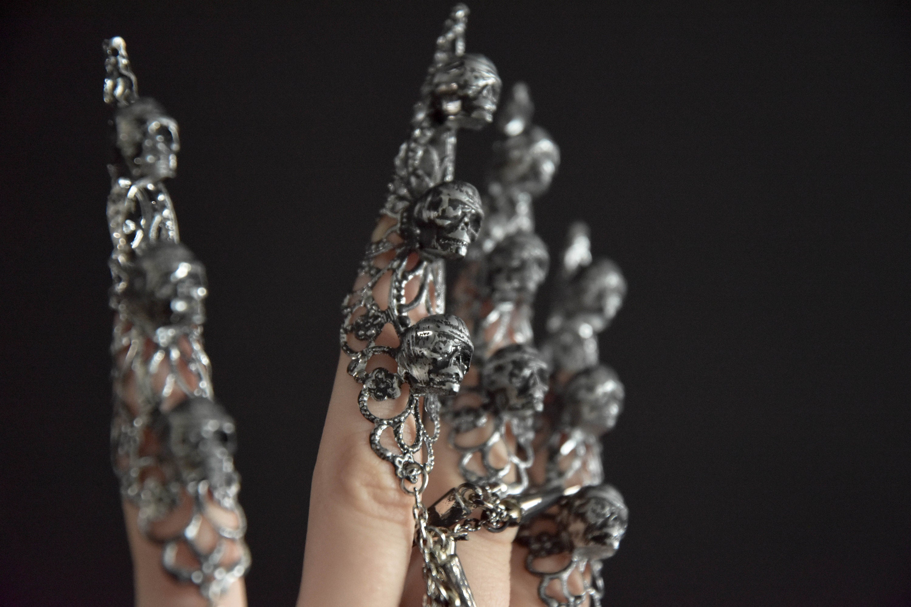 One Eye Scull Claw Rings Witch Finger Claws Spike Claw Rings - Etsy