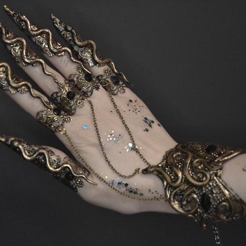 Hand Armor Finger Claws Goth Halloween Gift Claw Rings - Etsy