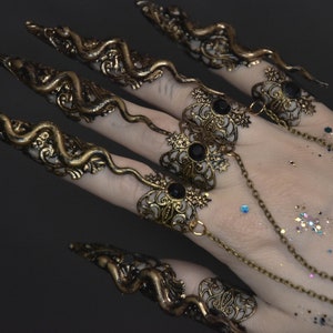 Medusa Hand Armor, Snakes Claw Rings Set for One Hand - Etsy