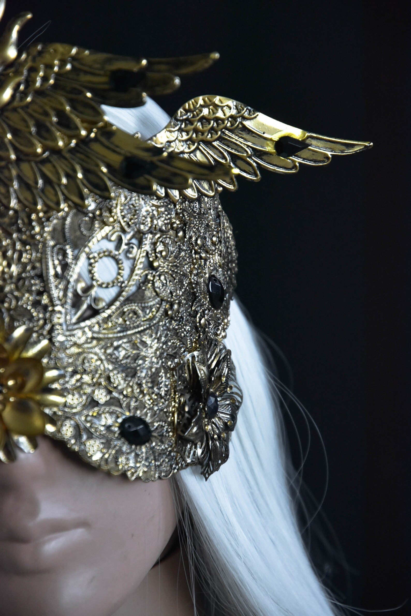 Blind Mask "ethereal Dominion", Gothic Headpiece, Cosplay, Fantasy ...