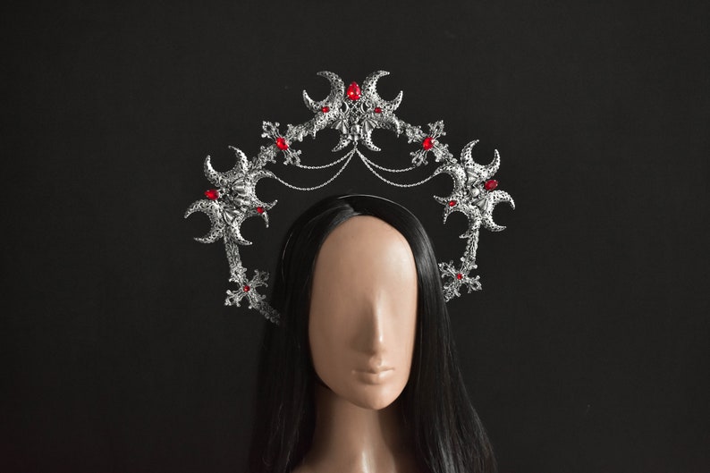 Vampire Crown Gothic Crown Witch Pagan Headpiece Moon - Etsy