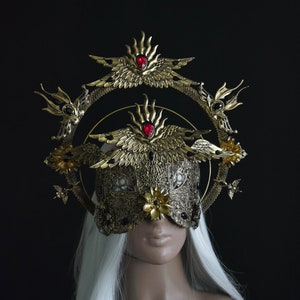 Set Ikaros Crown and Blind Mask, Wing and Sun Halo Crown, Vampire ...