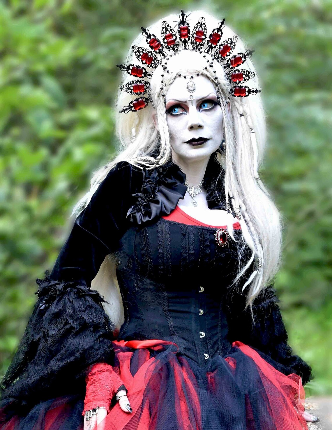Ready to Ship Vampire Headband Black Crown Gothic Headdress - Etsy