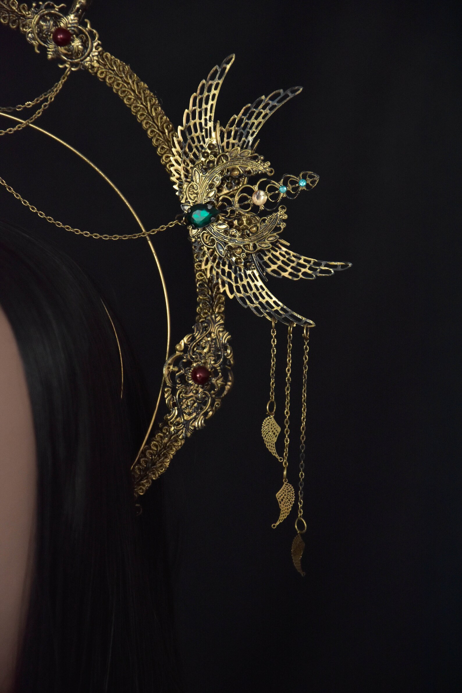 Gothic Wings Crown Vampire Crown Witch Pagan Headpiece - Etsy