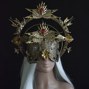 Set Ikaros Crown and Blind Mask, Wing and Sun Halo Crown, Vampire ...
