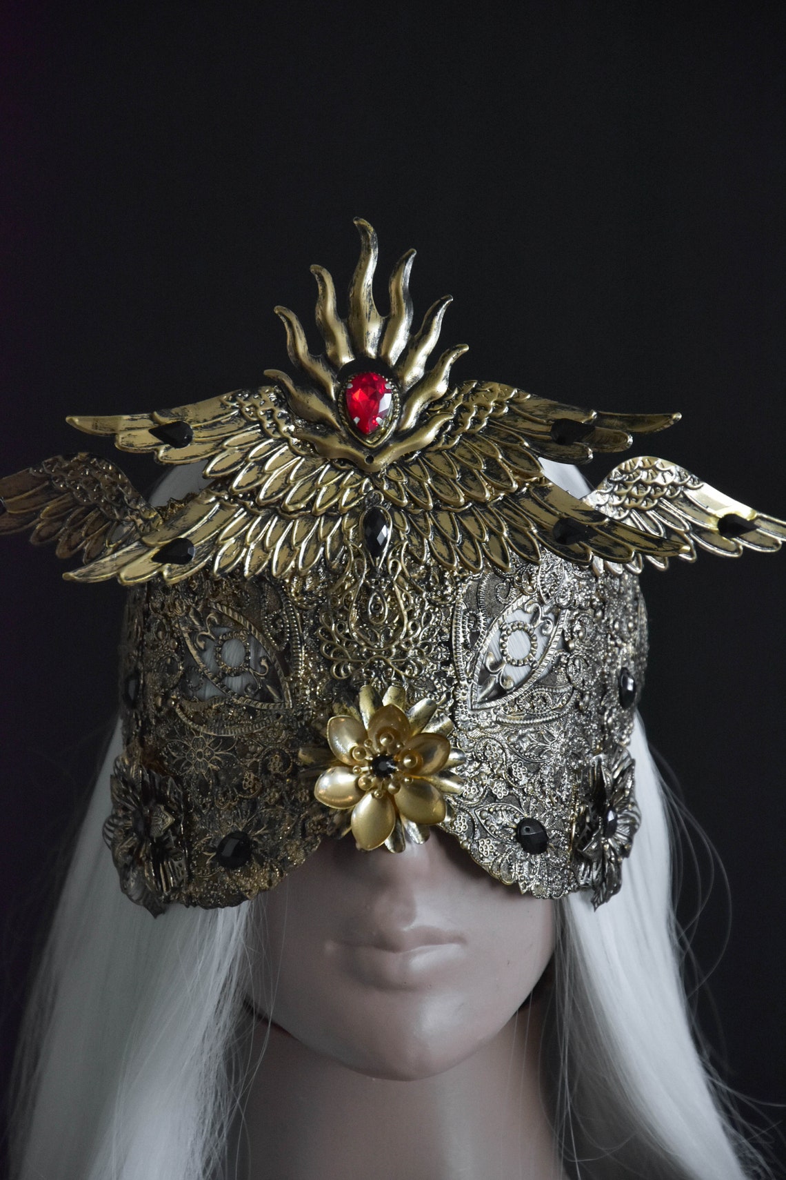 Blind Mask "ethereal Dominion", Gothic Headpiece, Cosplay, Fantasy ...