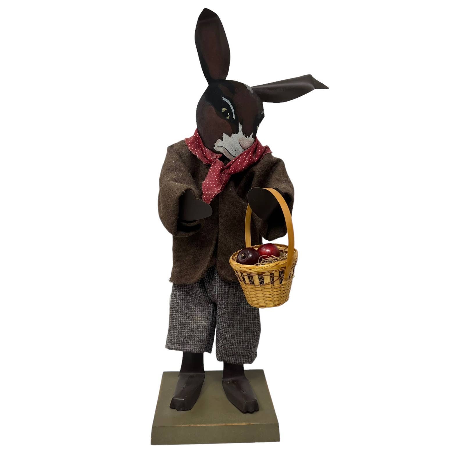 Edna Oar Young PAIR of Shadowdancer Metal Rabbits 1987 Primitive Folk ...