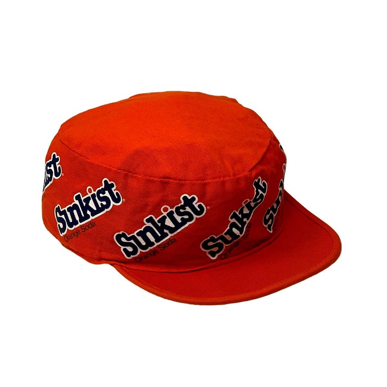 Sunkist Vintage Orange Soda Pop Hat Painter Cap by Crowd Cap Adjustable ...