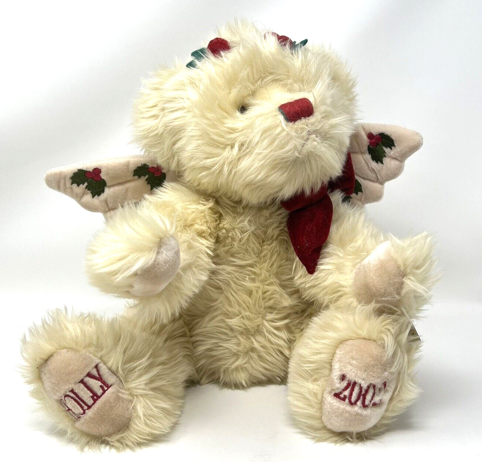 Holly HSN Holiday Bear 2000 Angel Wings Plush Articulated Arms & Legs ...