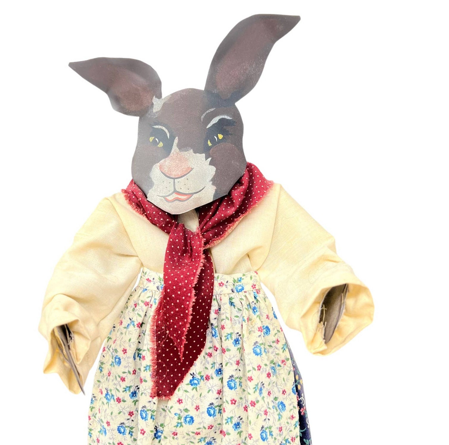 Edna Oar Young PAIR of Shadowdancer Metal Rabbits 1987 Primitive Folk ...