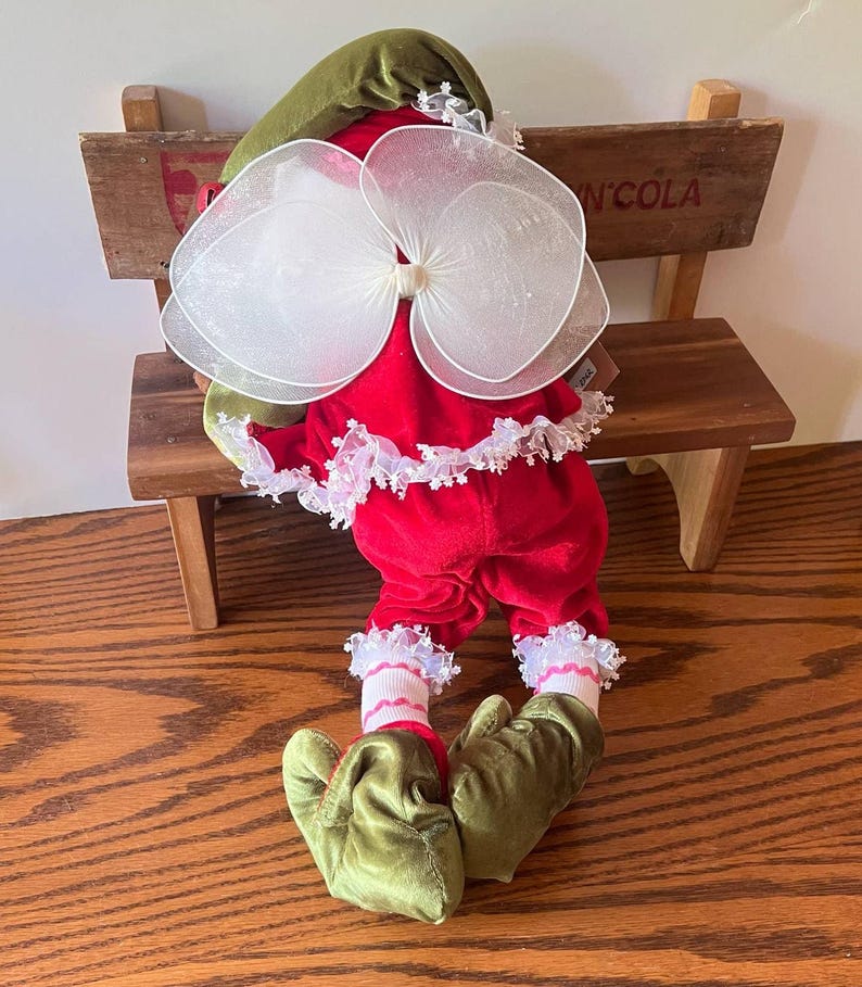 Rare Winward Santa W/wings Holding Gingerbread Boy and Wreath Bench Not ...
