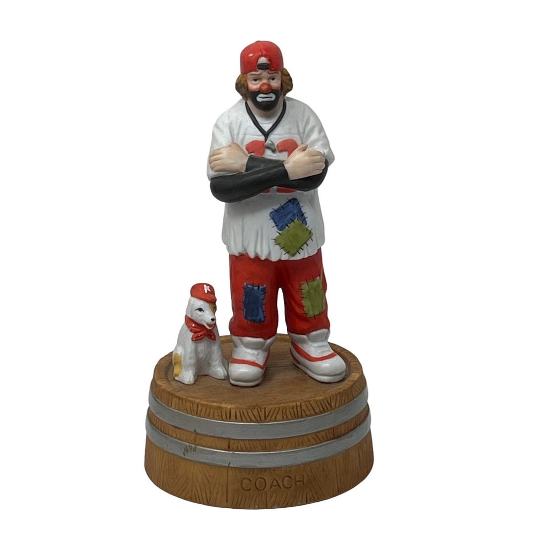 Flambro Emmett Kelly Jr Coach Vintage Musical Clown Figurine SF Music ...