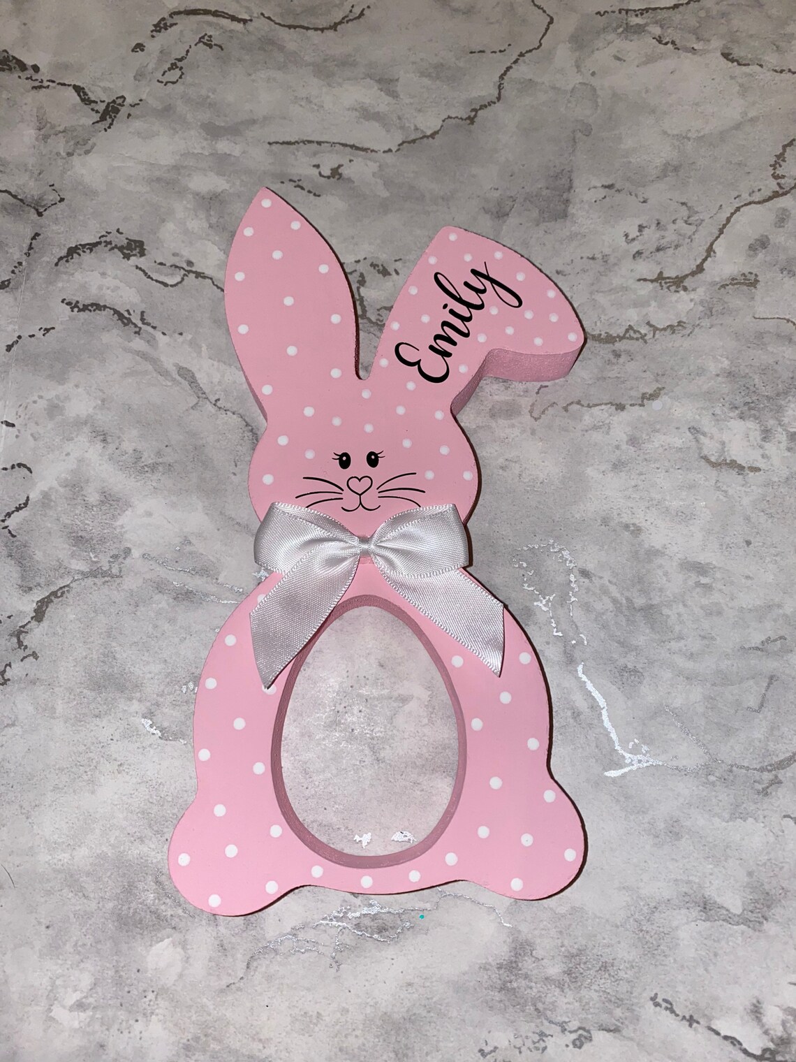 Personalised Hand Painted Bunny Kinder Egg Holder Easter - Etsy UK