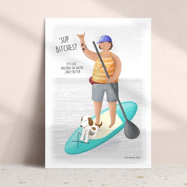 Paddle Boarding Poster - Etsy