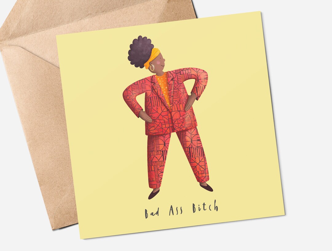 Boss Lady Power Pose Friendship Amazing Woman Greeting Card - Etsy