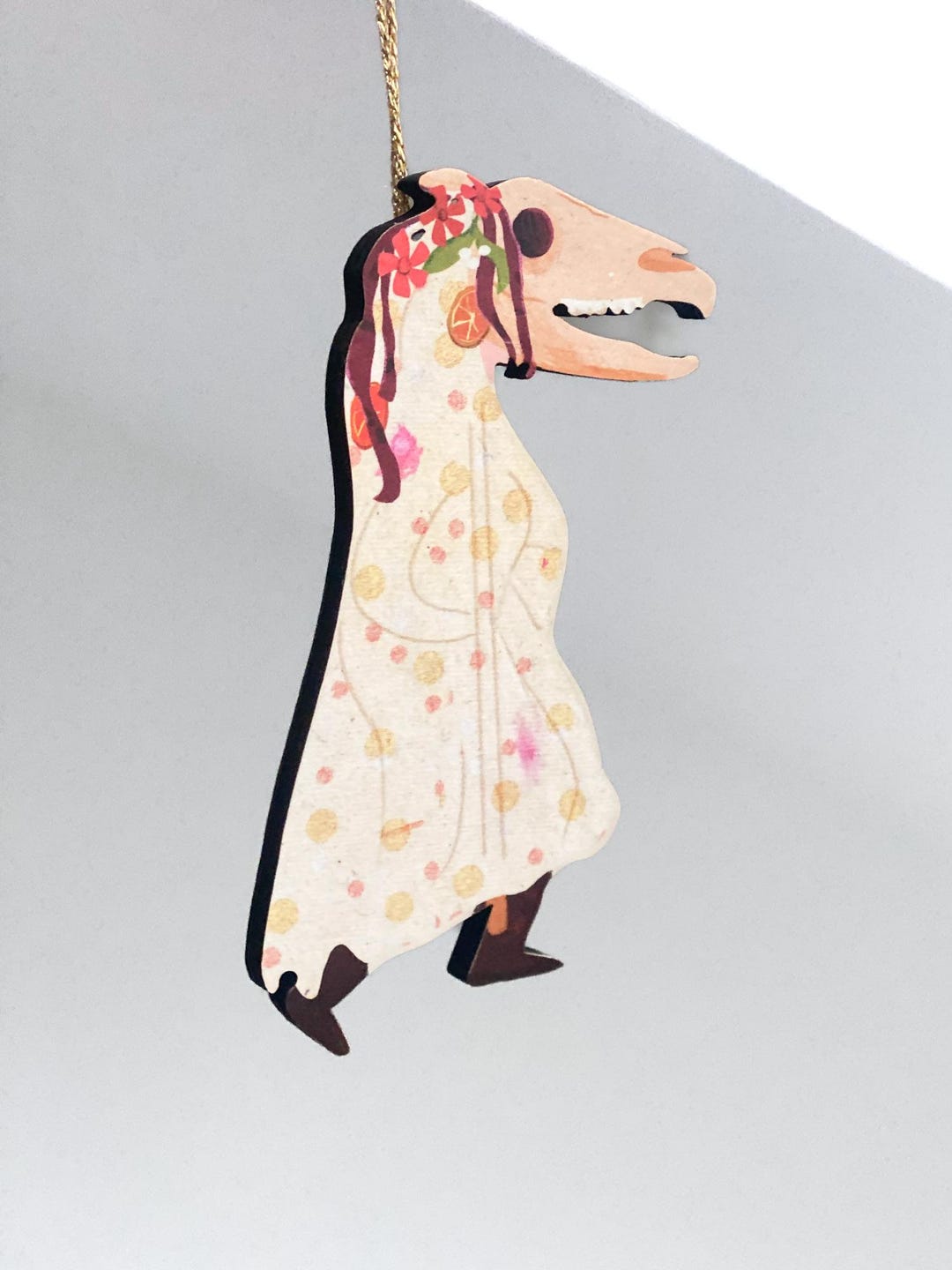 Mari Lwyd Hanging Decoration - Folklore Pagan Christmas Tree Ornament ...