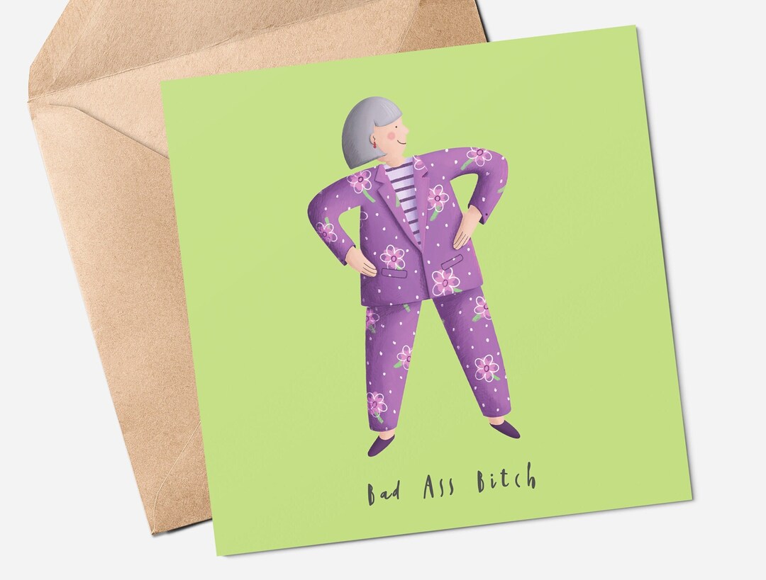 Boss Lady Power Pose Amazing Woman Greeting Card - Etsy