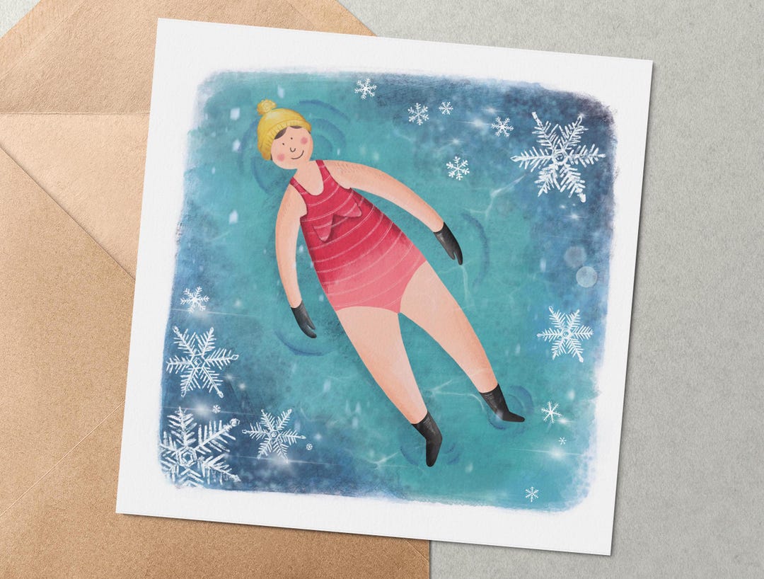 Cold Water Swimming Wild Swimming Winter Dips Greeting Card - Etsy