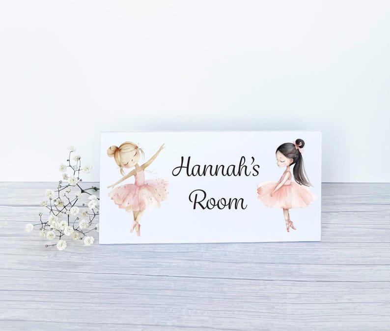 Ballerina Door Sign, Ballerina Plaque, Kids Plaque, Kids Sign ...