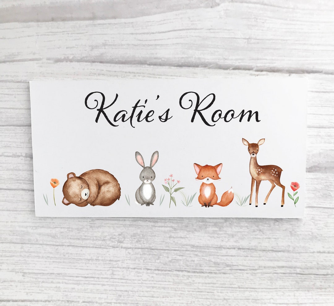 Woodland Door Sign, Woodland Plaque, Kids Plaque, Kids Sign ...