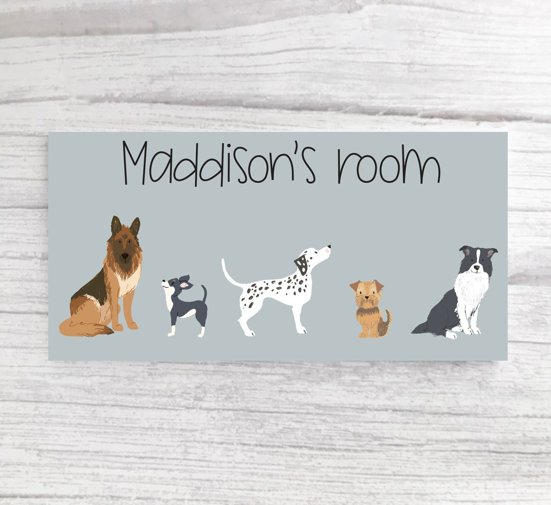 Dog Door Sign, Dog Plaque, Kids Plaque, Kids Sign, Personalised Sign ...