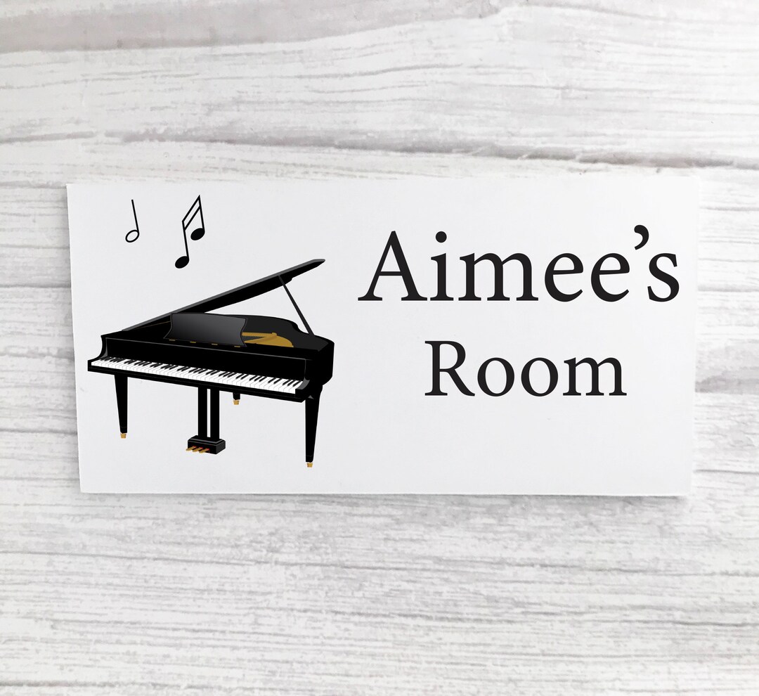 Piano Door Sign, Piano Plaque, Kids Plaque, Kids Sign, Personalised ...