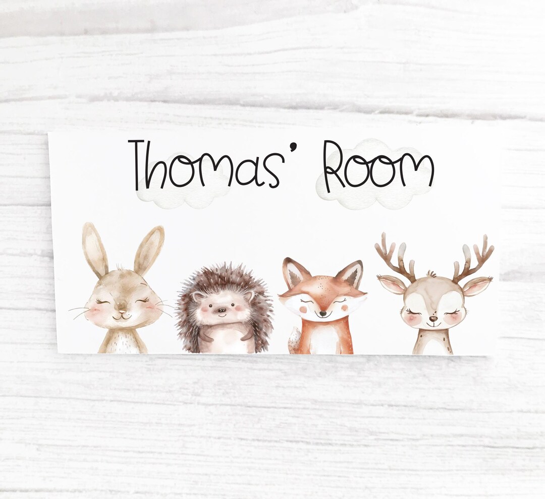 Woodland Door Sign, Woodland Plaque, Kids Plaque, Kids Sign ...