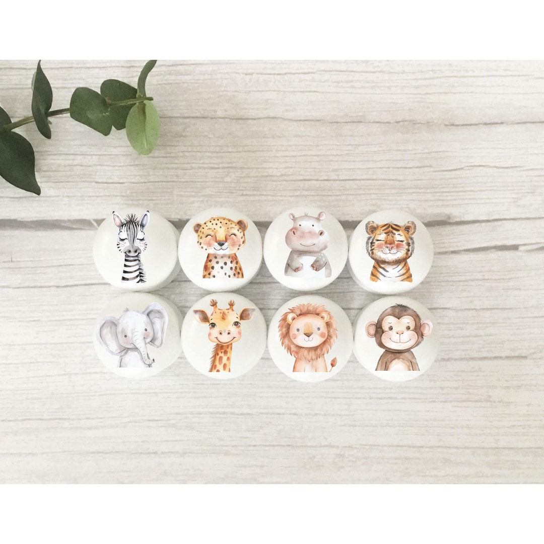 Jungle Animals Drawer Knobs, Drawer Knobs, Furniture Knobs, Door Knobs ...