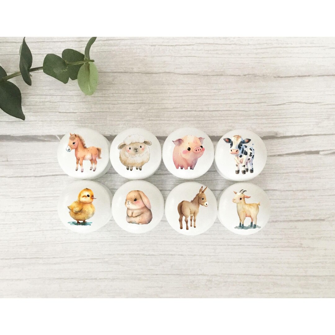 Farm Animals Drawer Knobs, Drawer Knobs, Furniture Knobs, Door Knobs ...