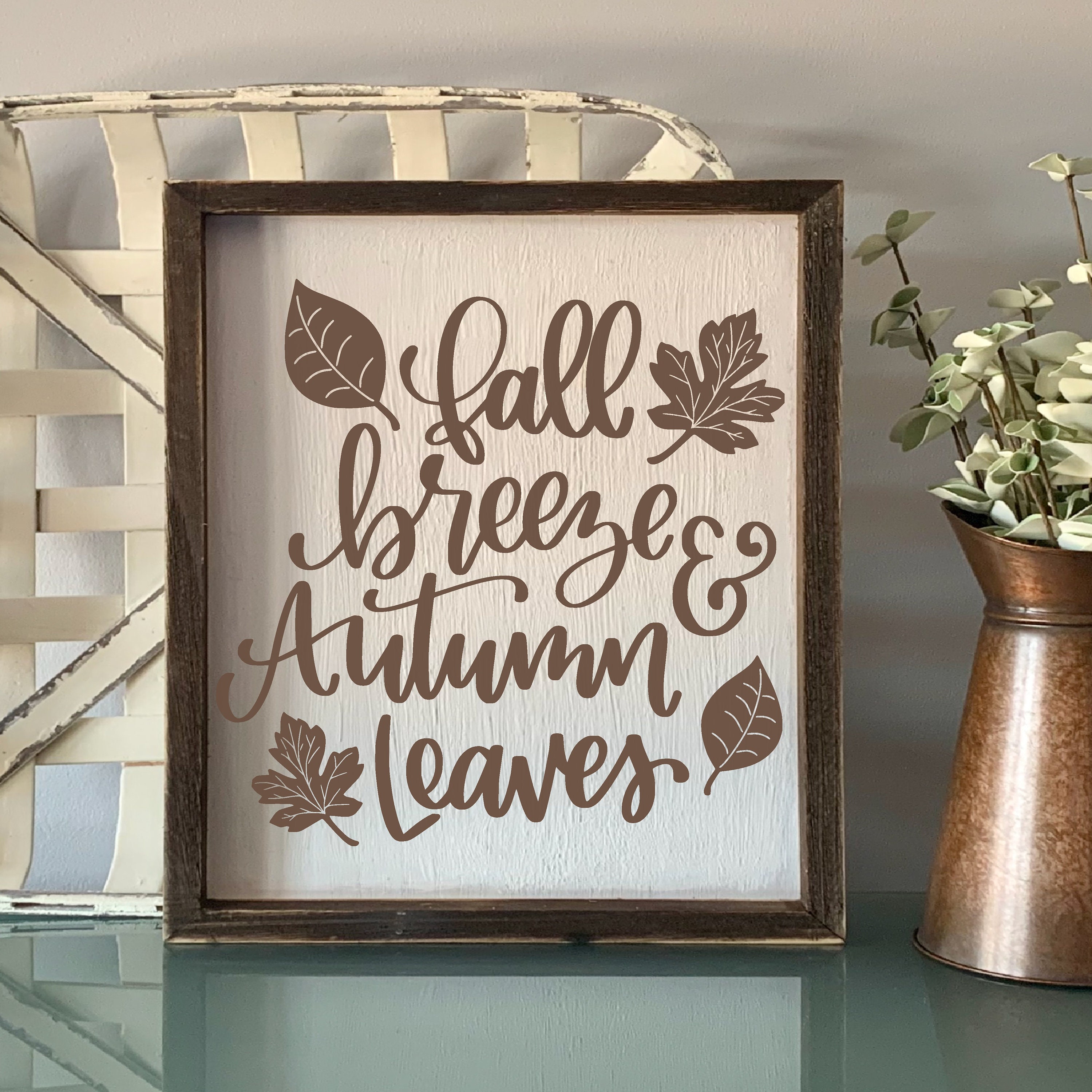 Hand Lettered Fall Breeze SVG Cut File for Your Silhouette - Etsy