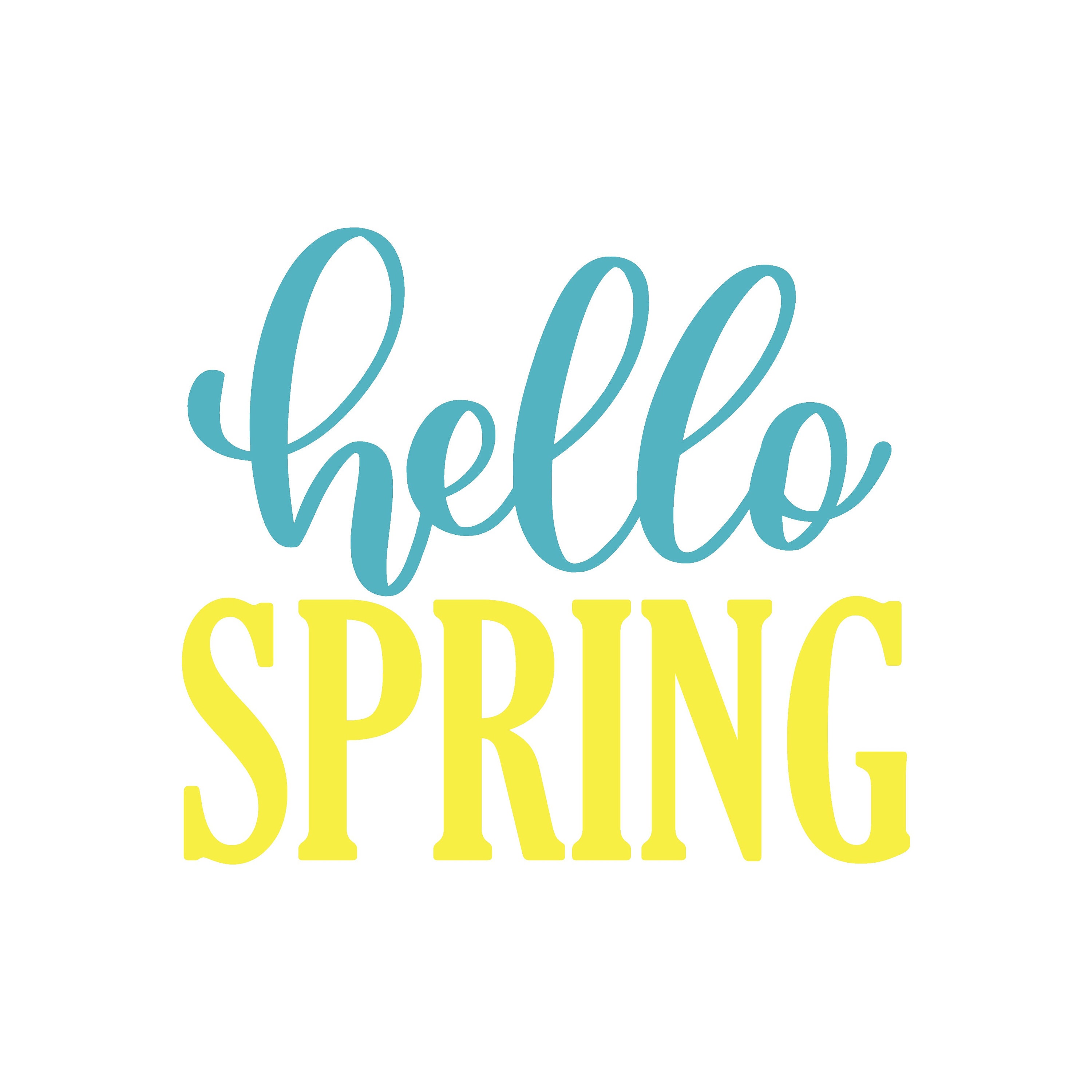 Hello Spring Hand Lettered SVG Digital Download Stencil - Etsy