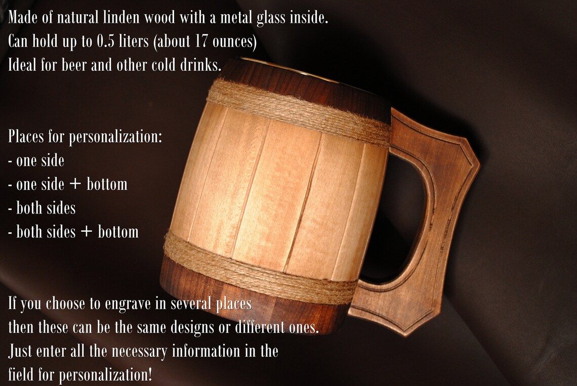 Viking Beer Mug Personalized Wedding Groomsman Stein Nordic Tankard ...