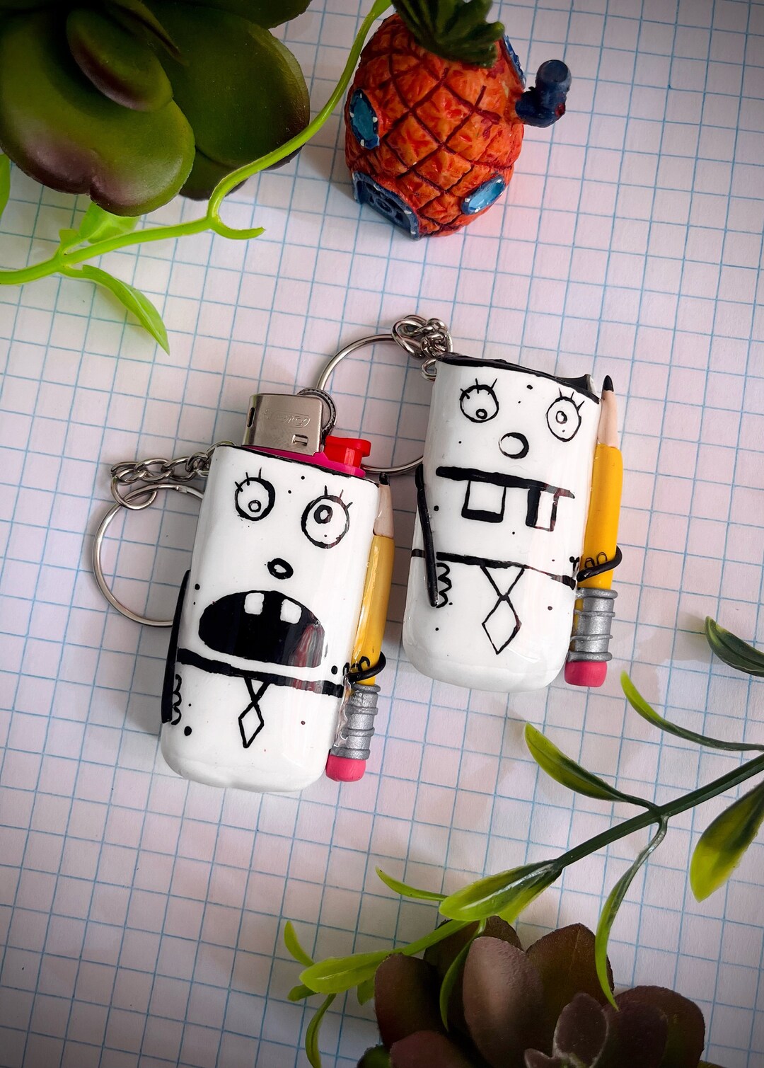Doodlebob Lighter Keychain Sleeve - Etsy