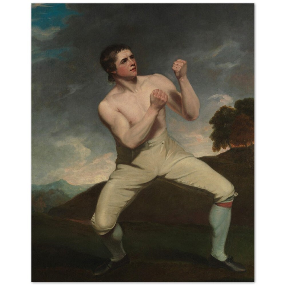 Vintage Print of Young Man Boxing, Father's Day, Richard Humphries the ...