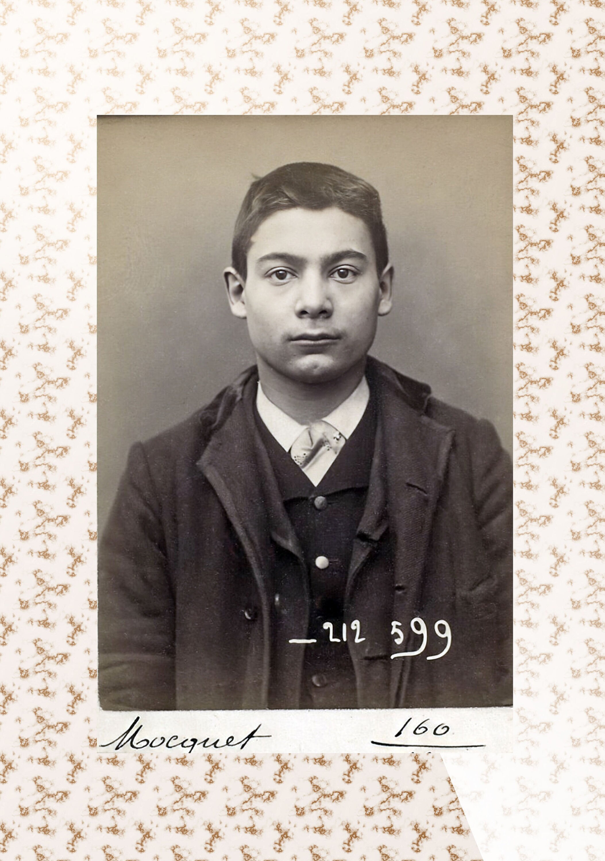 Antique Mugshot Photo of French Anarchist Georges Gustave Mocquet ...