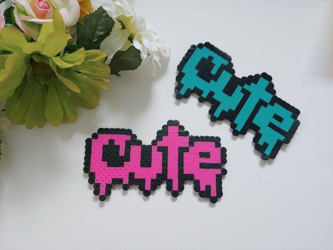 Custom Colored 'cute' Word Design Handmade Knick - Etsy