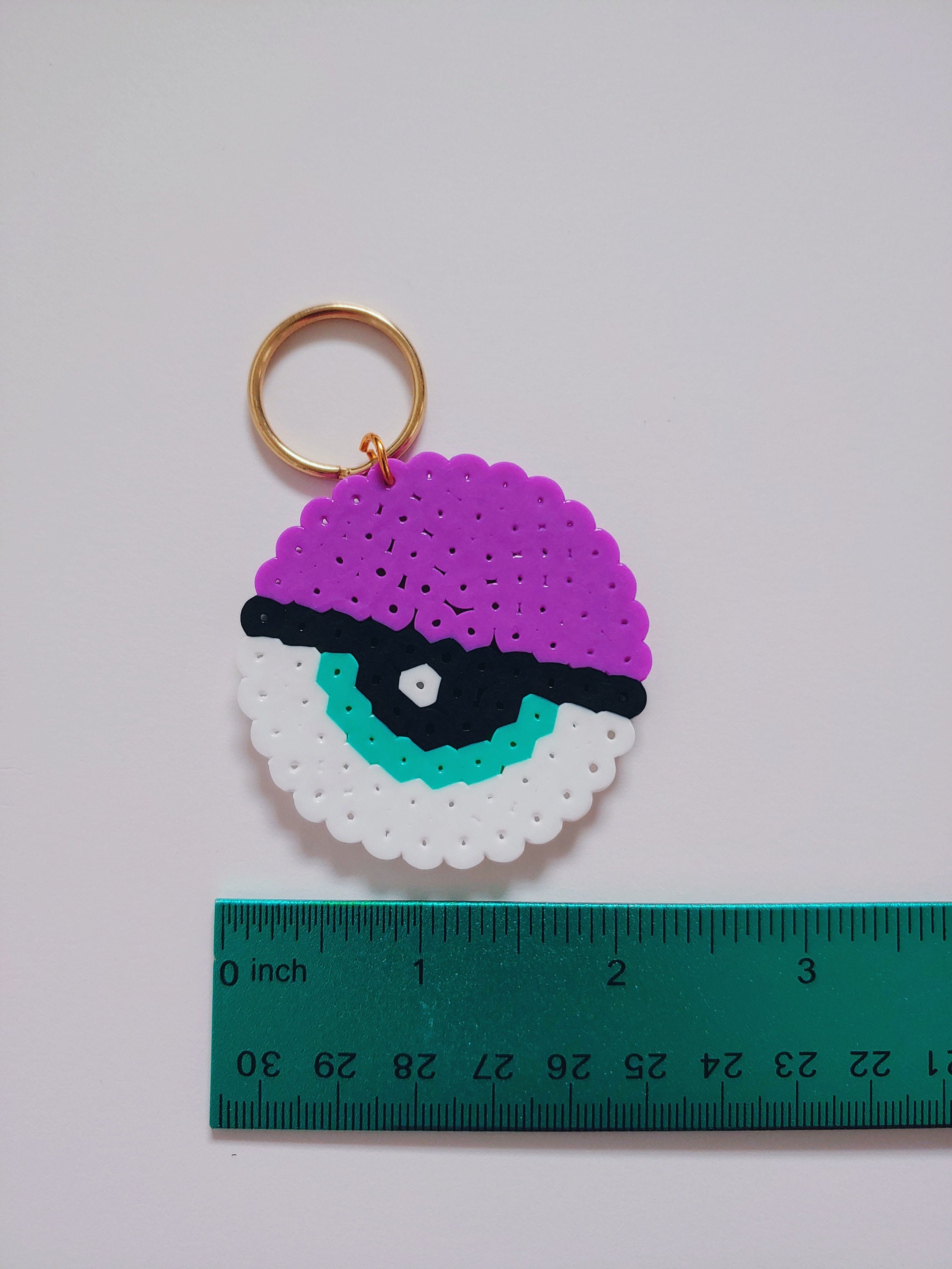 Custom Eyeball Keychains Handmade Perler Beads Cute Design - Etsy