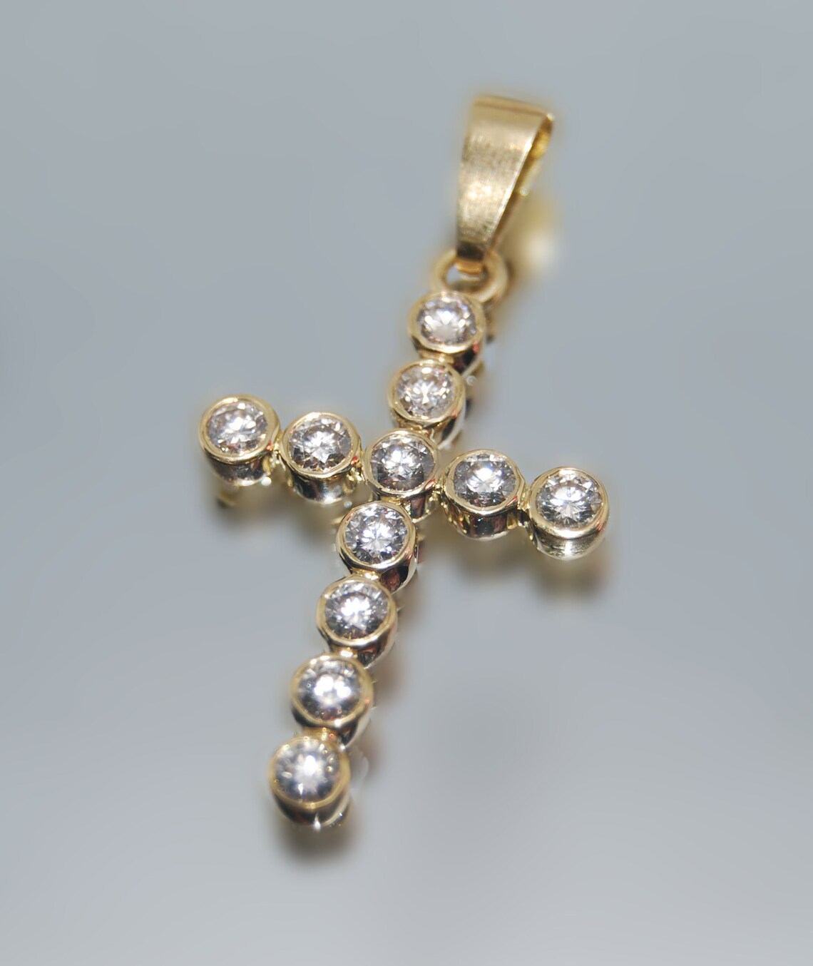 Cross 18 K Gold With Diamonds/gold Cross Diamonds/multi Stone Diamond ...
