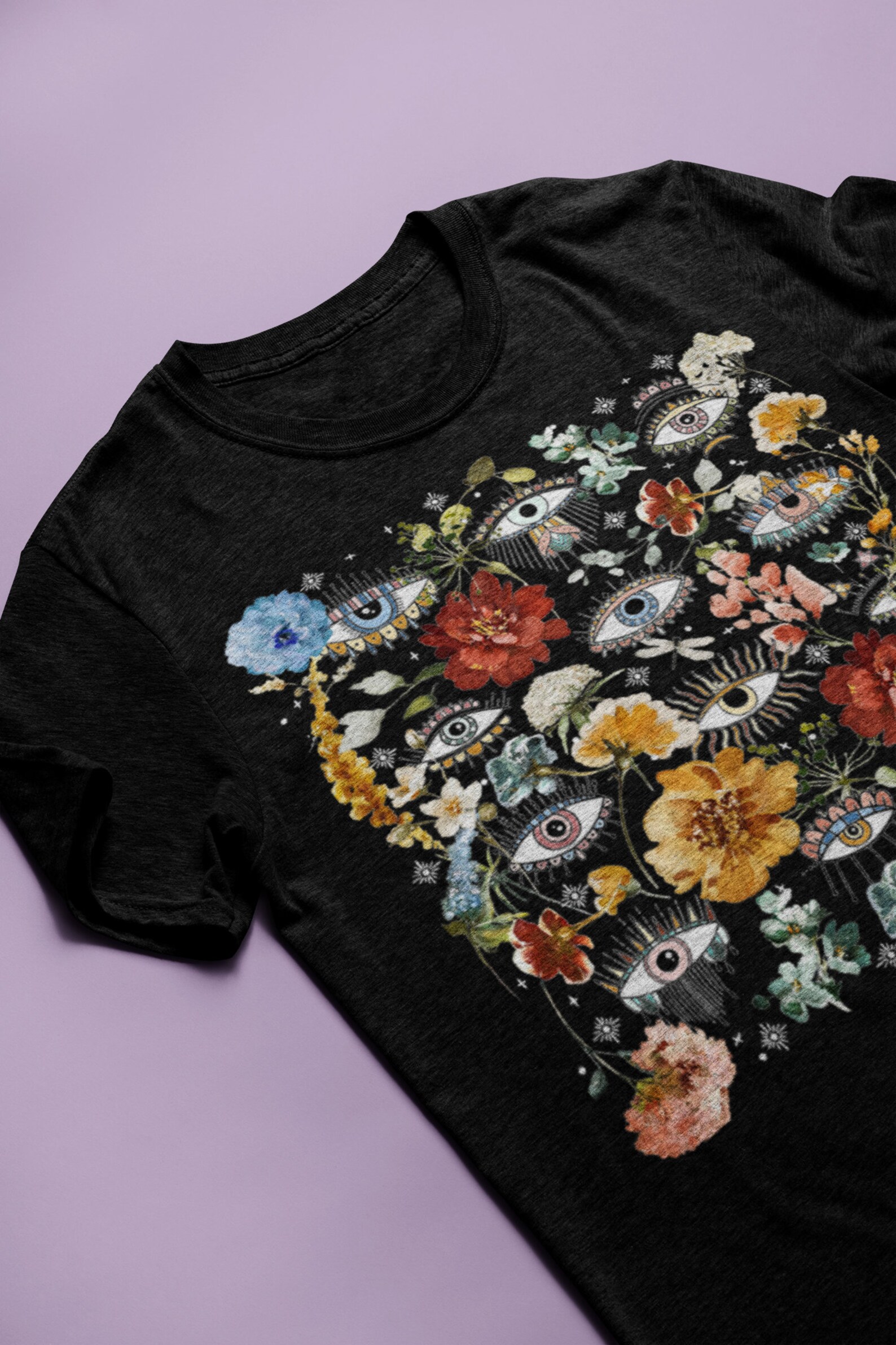 Evil Eye Shirt Turkish Graphic Tee Magical Shirts Floral - Etsy
