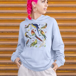 Parrot Bird Hoodie, Cute Animal Sweater, Nature Graphic Tee, Wildlife ...