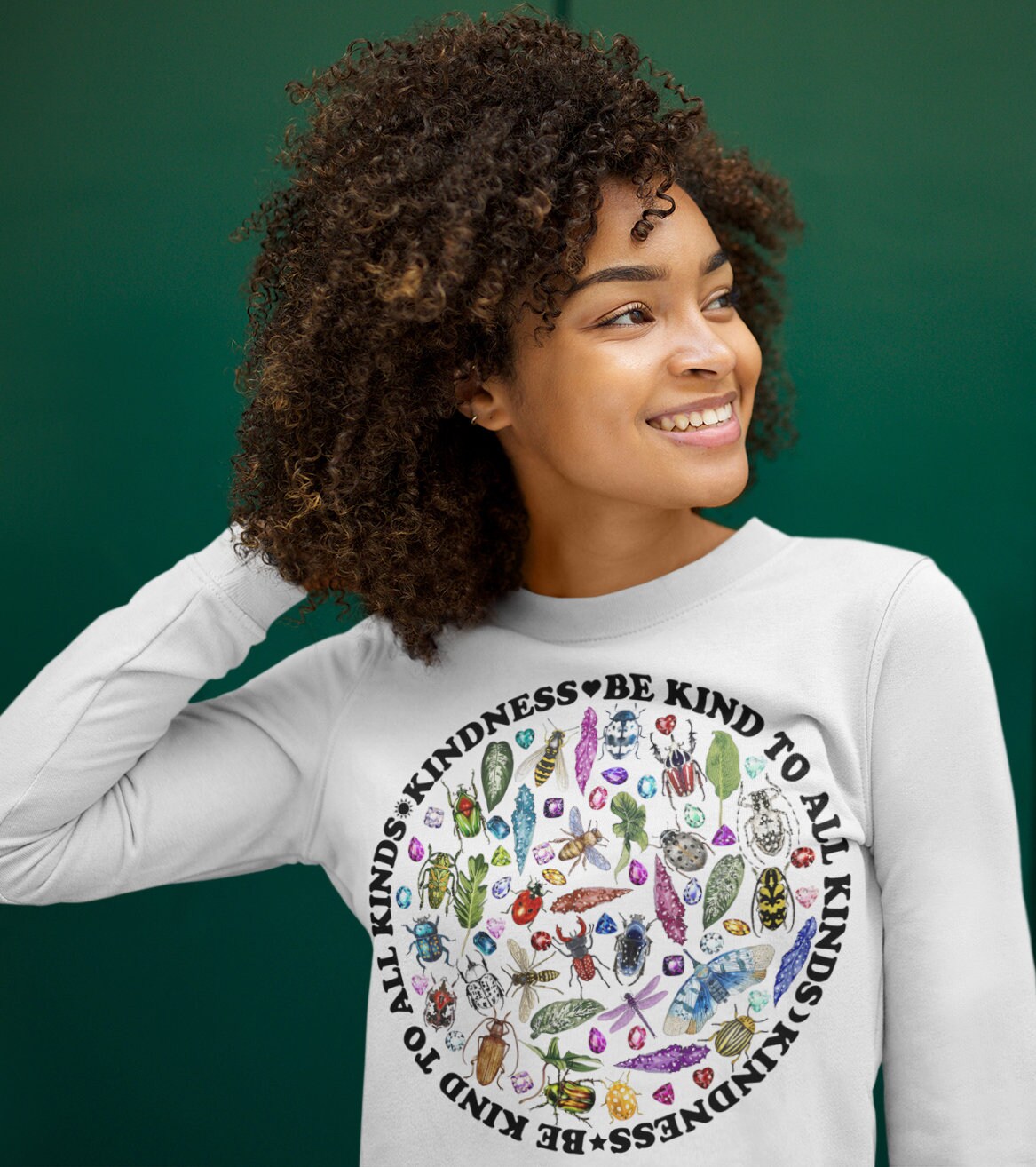 Insect Bug Hoodie, Be Kind to All Kind, Kindness Sweatshirt, Diamond ...