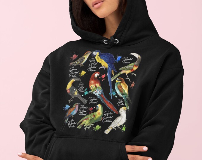 Parrot Bird Hoodie Cute Animal Sweater Nature Graphic Tee - Etsy