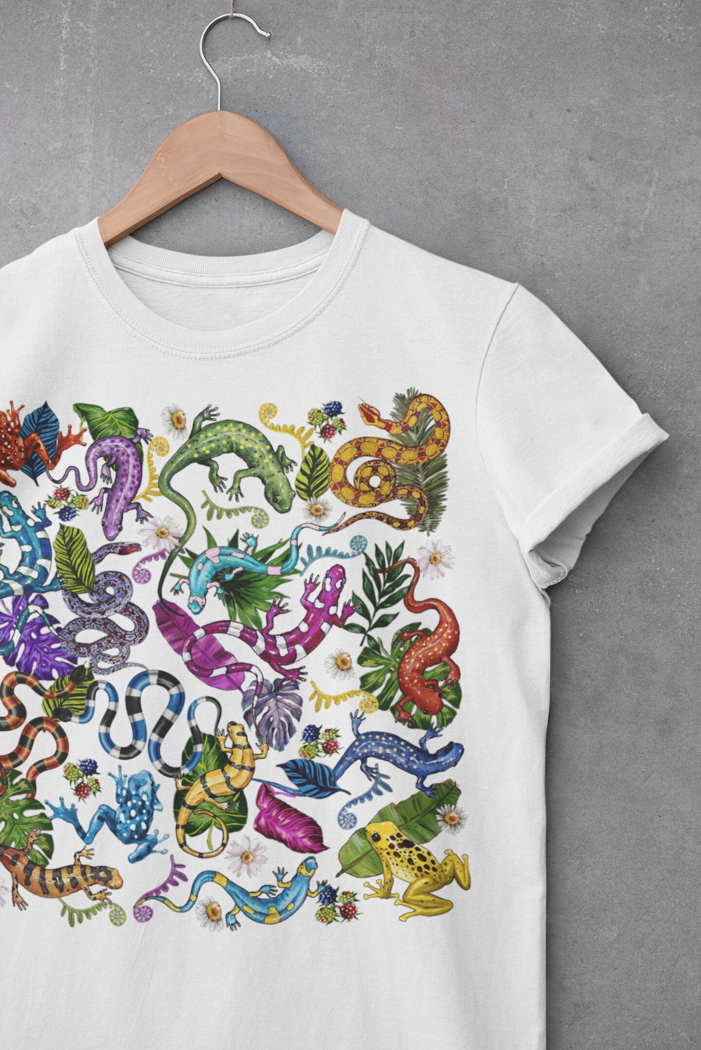 Frog Snake Shirt, Lizard Graphic Tee, Reptile Animal Print, Safari Zoo ...