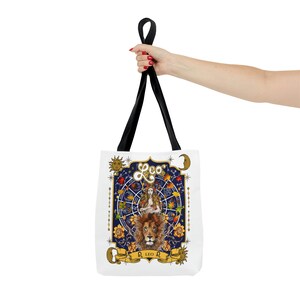 Leo Zodiac Tote, Lion Animal Graphic, Birthday Tarot Print, Trendy ...